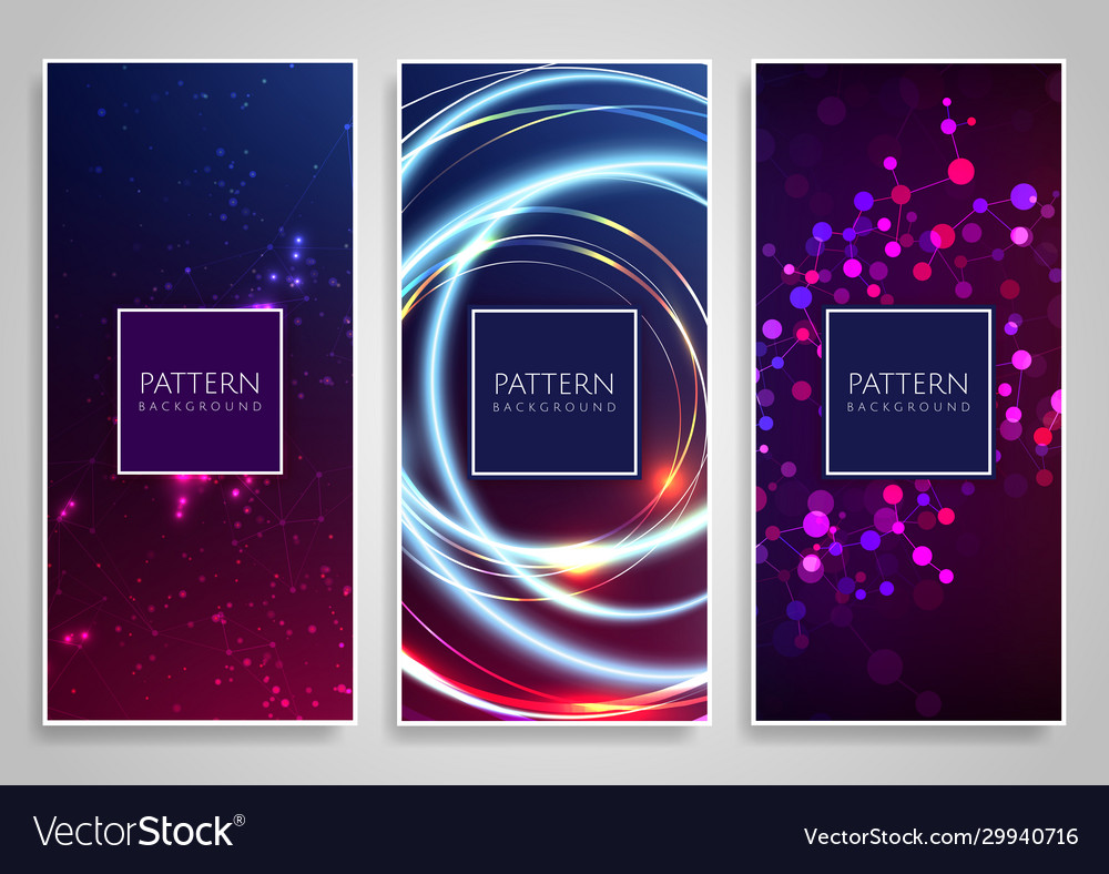 Abstract Various Colorful Header Set Collection Vector Image