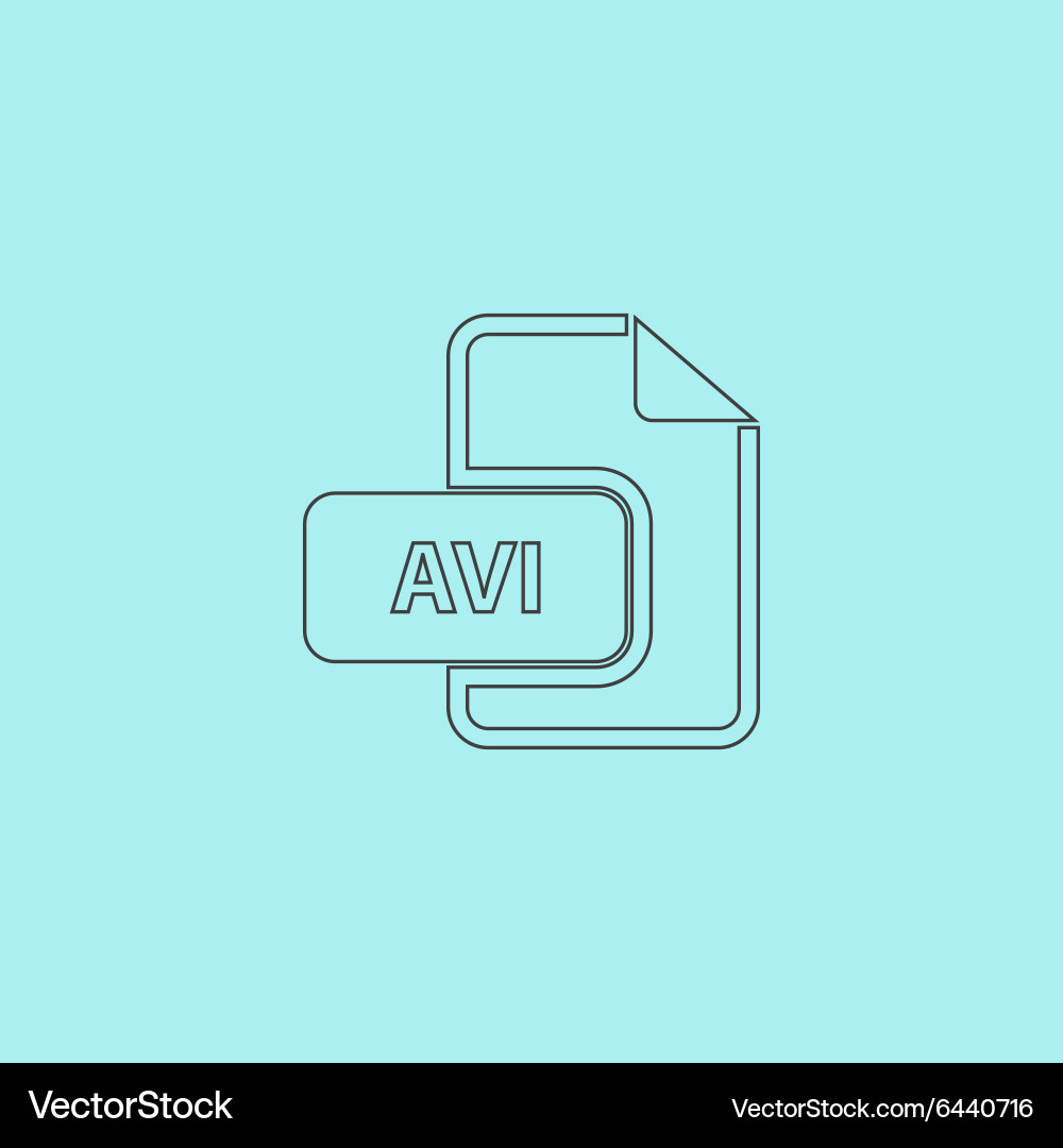 Avi video file extension icon Royalty Free Vector Image