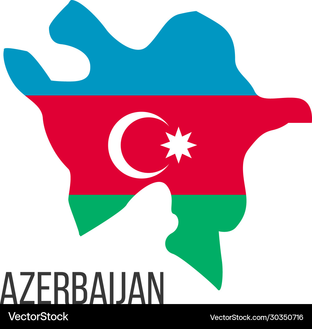Azerbaijan the flag country Royalty Free Vector Image