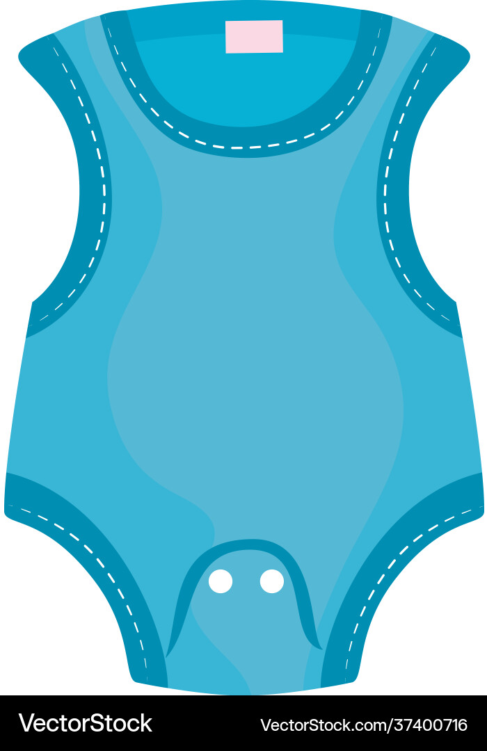 Blue baby dress Royalty Free Vector Image - VectorStock