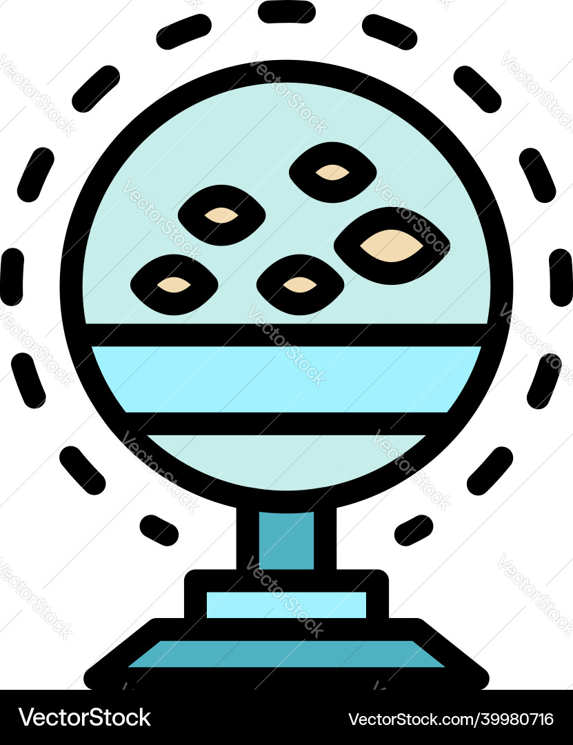 Fish echo sounder icon color outline Royalty Free Vector