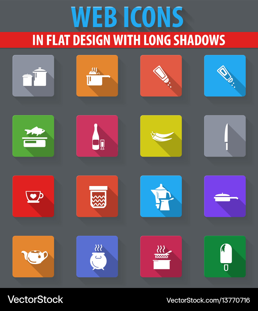 Food and kitchen icons set Royalty Free Vector Image