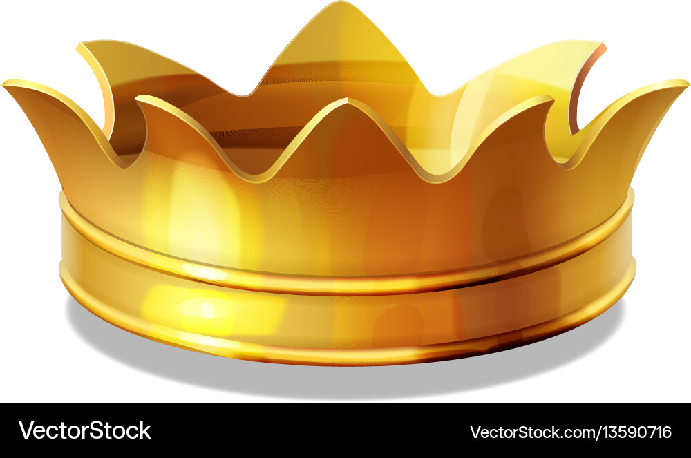 Isolated gold crown Royalty Free Vector Image - VectorStock