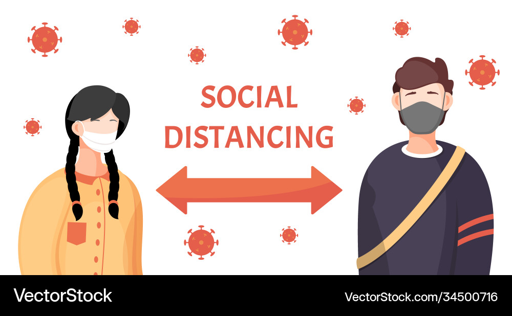 People must follow rules quarantine keep social Vector Image