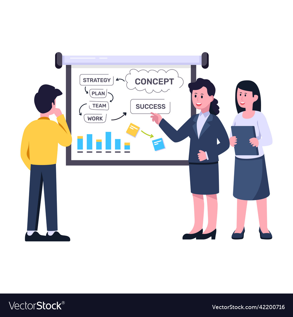 Planning presentation Royalty Free Vector Image