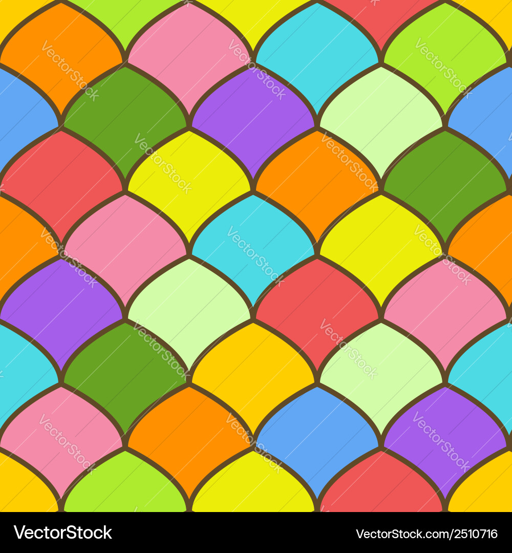 Seamless pattern made of rainbow colored scales Vector Image