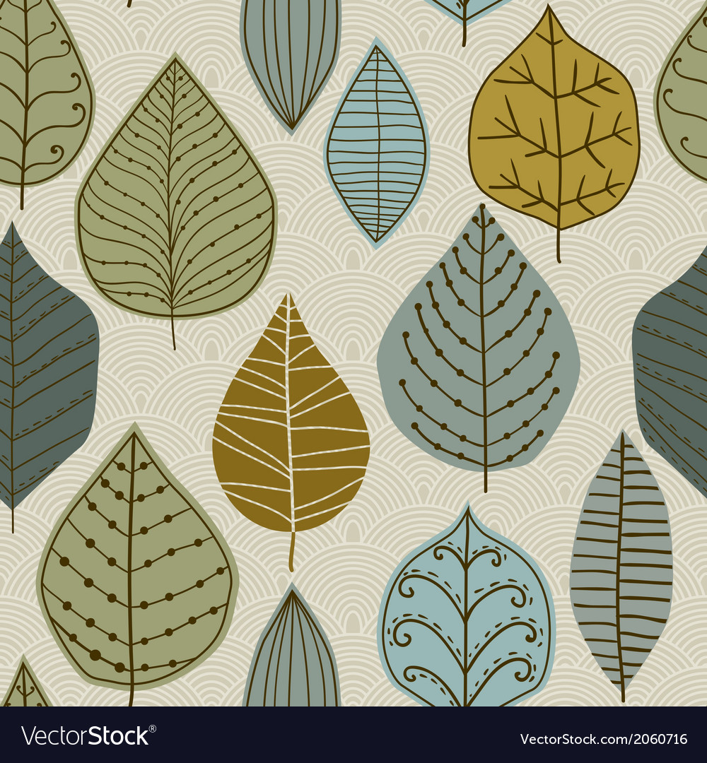 Seamless pattern with leaf abstract texture Vector Image