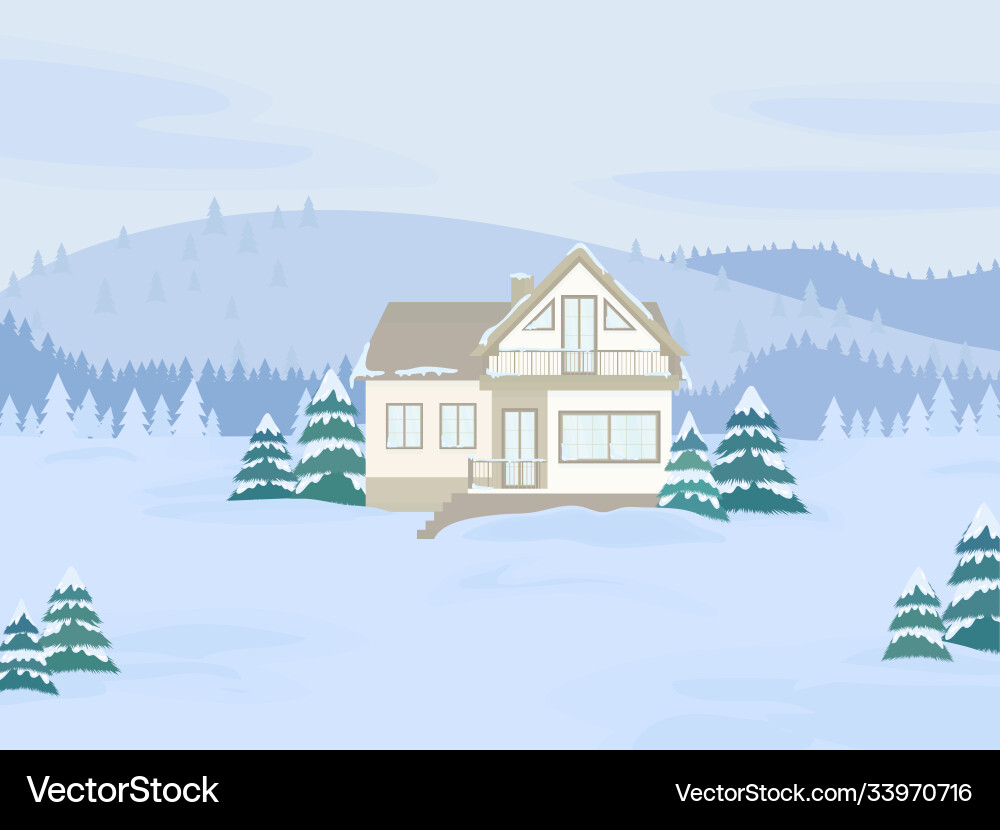 With family house Royalty Free Vector Image - VectorStock