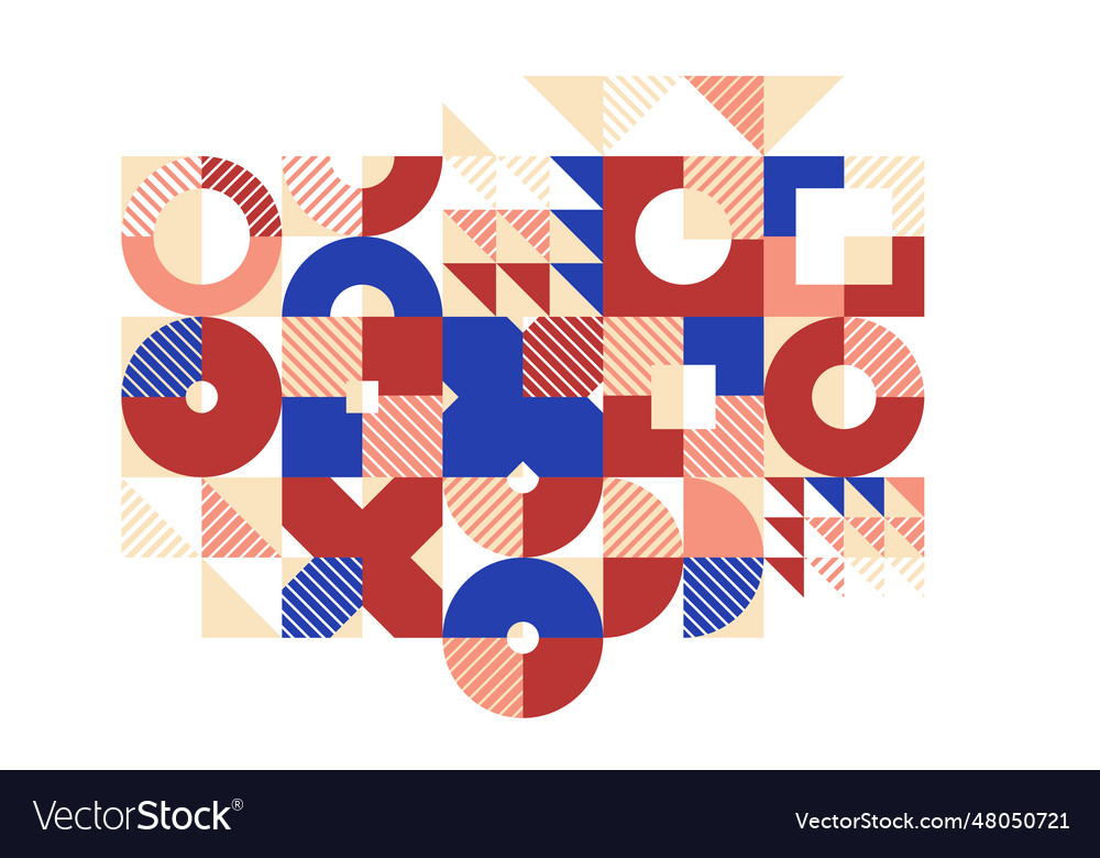 Abstract geometric background modular tiling Vector Image