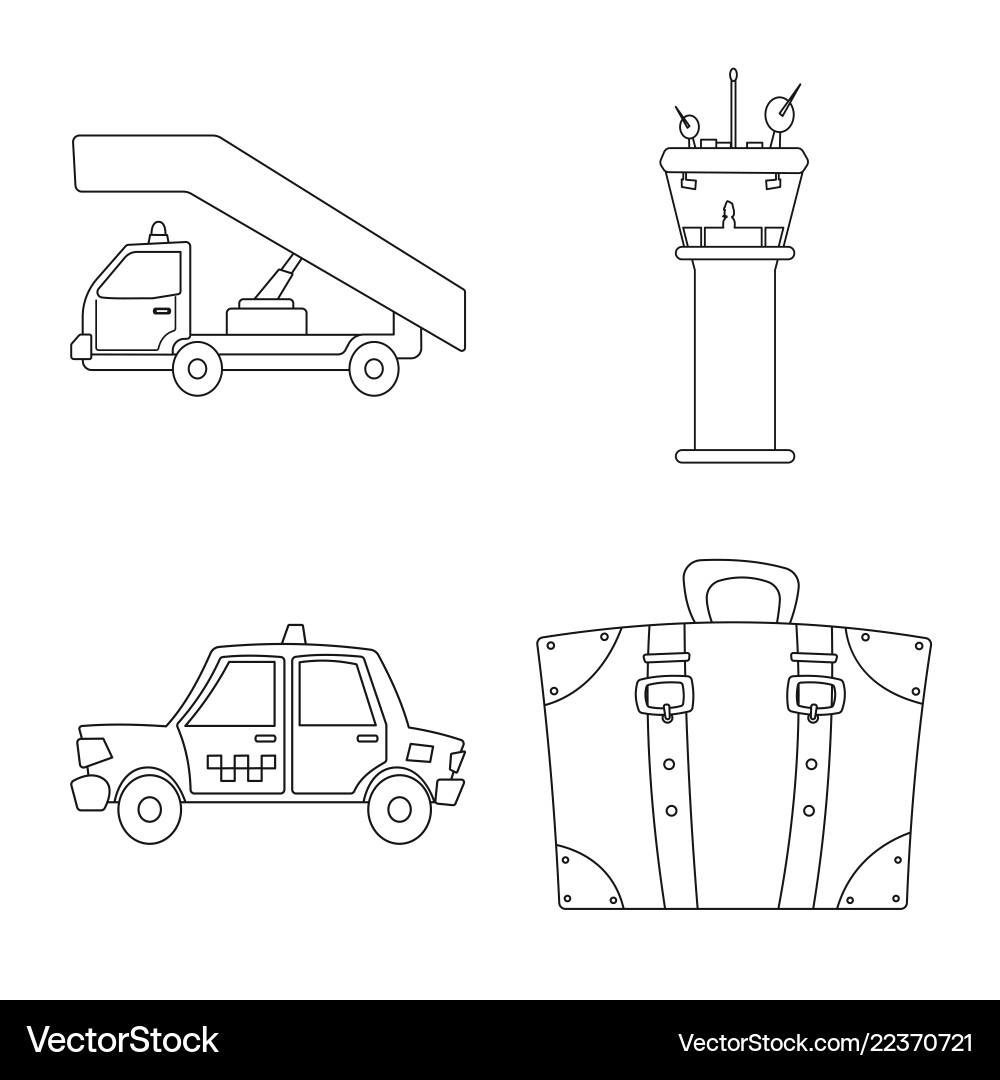 Airport and airplane sign Royalty Free Vector Image