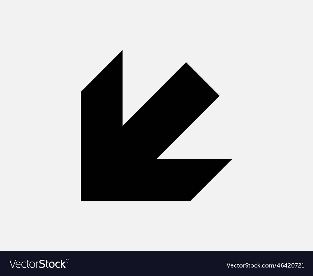 Arrow bottom left Royalty Free Vector Image - VectorStock