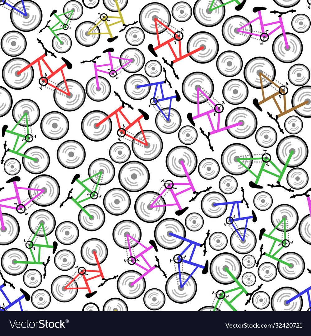 Bike pattern Royalty Free Vector Image - VectorStock