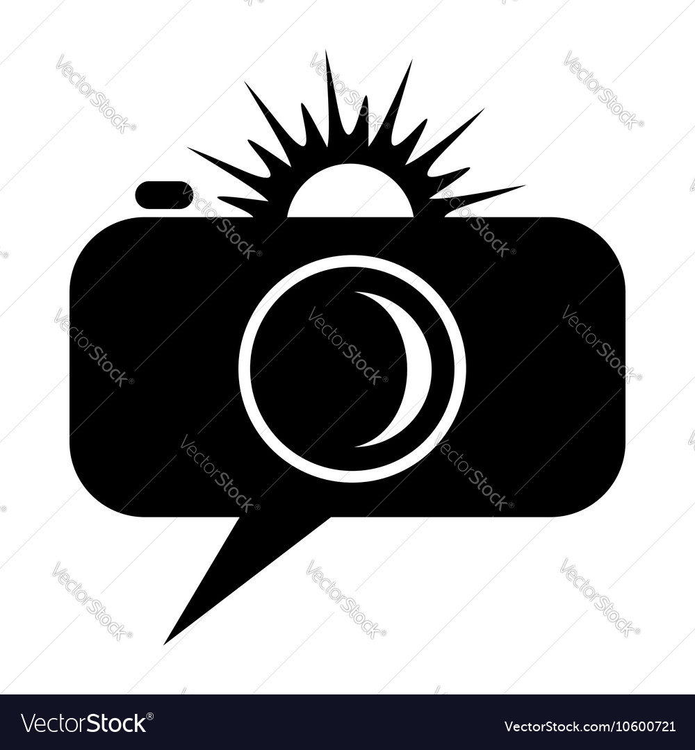 Black camera icon simple style Royalty Free Vector Image