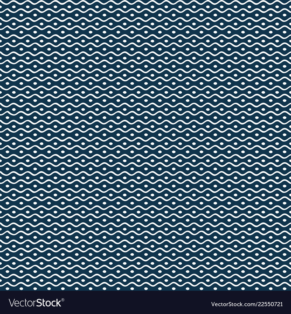 Blue seamless background with ethnic pattern Vector Image