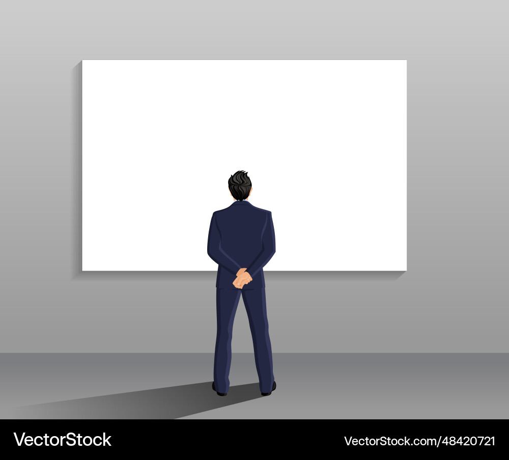 Businessman back view Royalty Free Vector Image