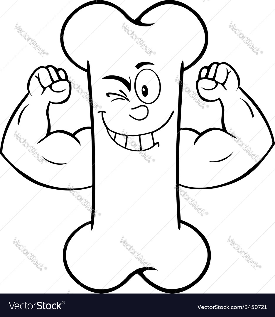 Cartoon bone design Royalty Free Vector Image - VectorStock