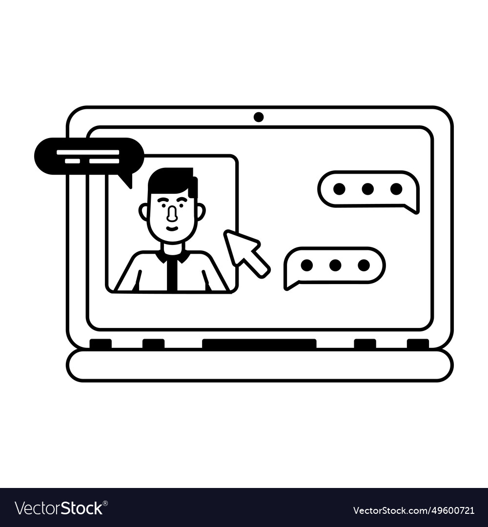 Client chat Royalty Free Vector Image - VectorStock