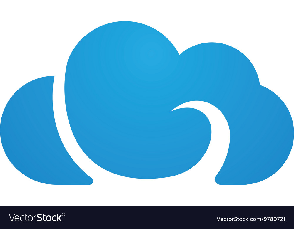 Cloud logo template Royalty Free Vector Image - VectorStock