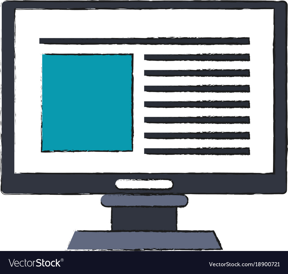 Computer screen technology Royalty Free Vector Image