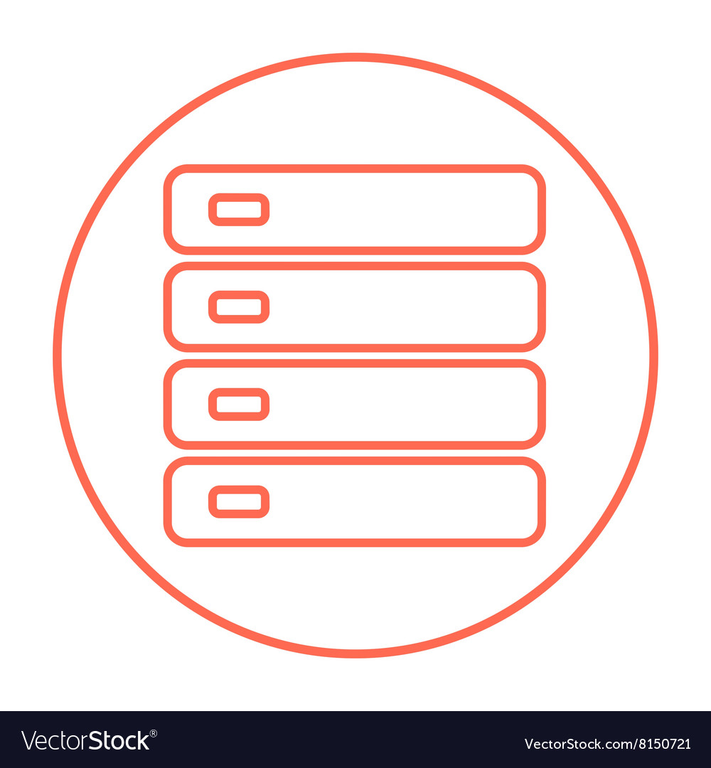 Computer server line icon Royalty Free Vector Image