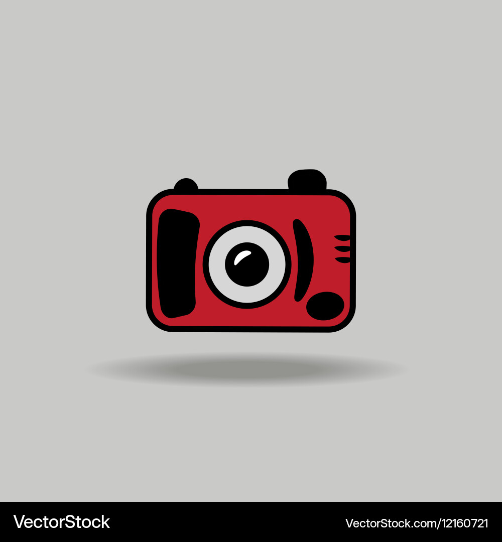 Cute colorful icon of digital camera Royalty Free Vector