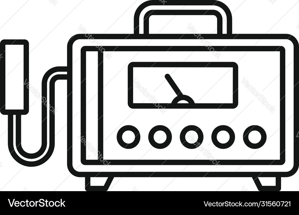 Dosimeter device icon outline style Royalty Free Vector