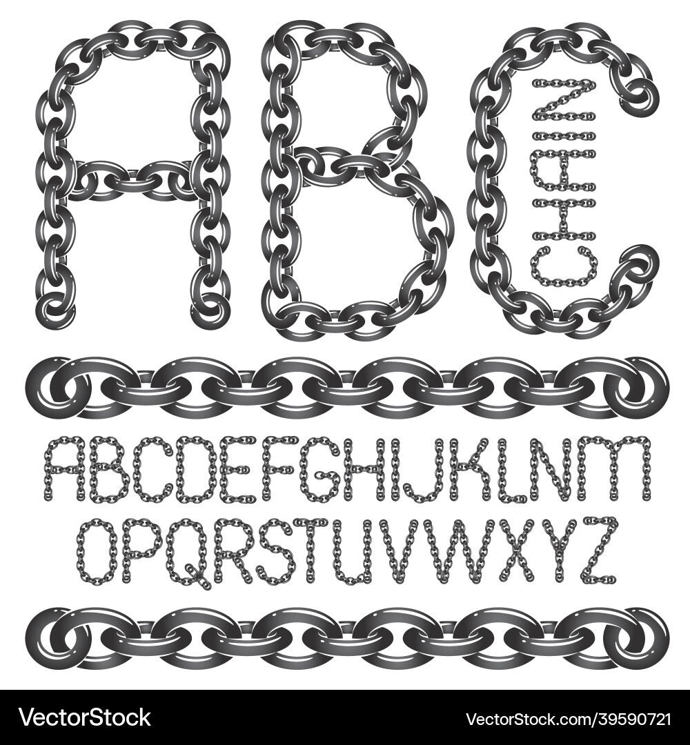 English alphabet letters abc collection capital Vector Image