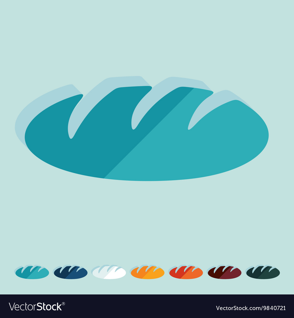 Flat design bread Royalty Free Vector Image - VectorStock