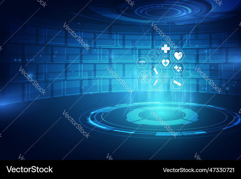 Health care icon pattern medical innovation Vector Image