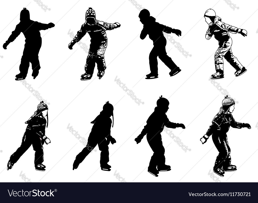 Ice skating Royalty Free Vector Image - VectorStock