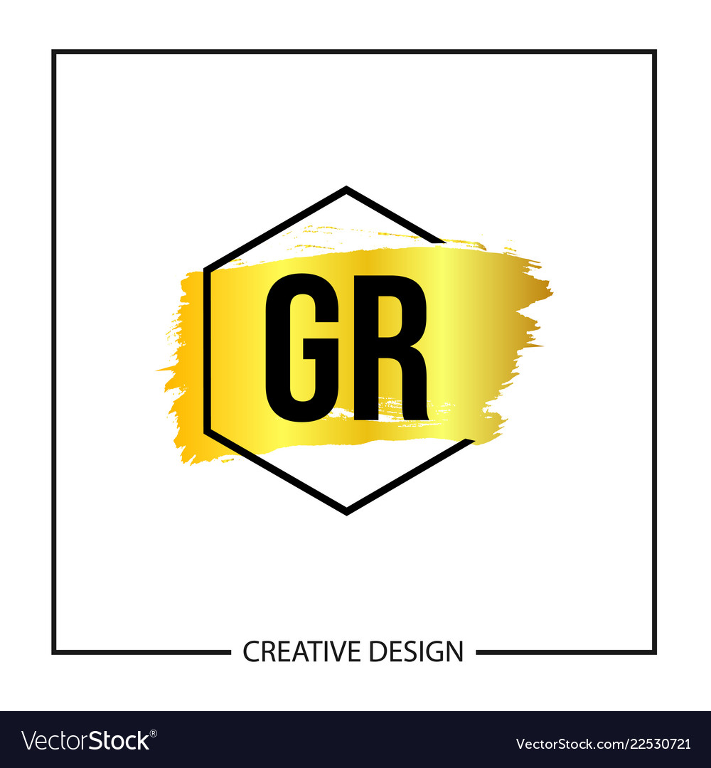 Initial letter gr logo template design Royalty Free Vector