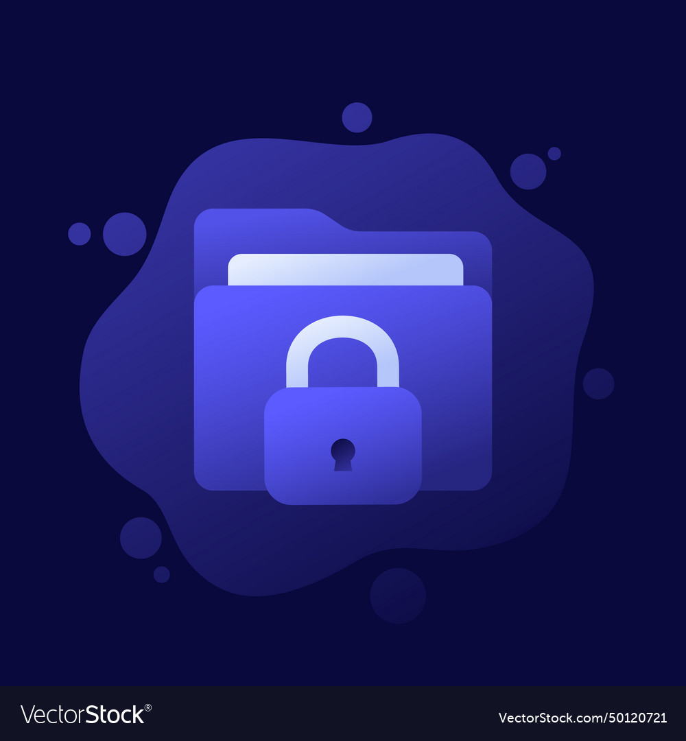 Locked Folder Icon Design Royalty Free Vector Image