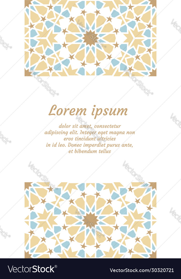 Morocco card design template Royalty Free Vector Image