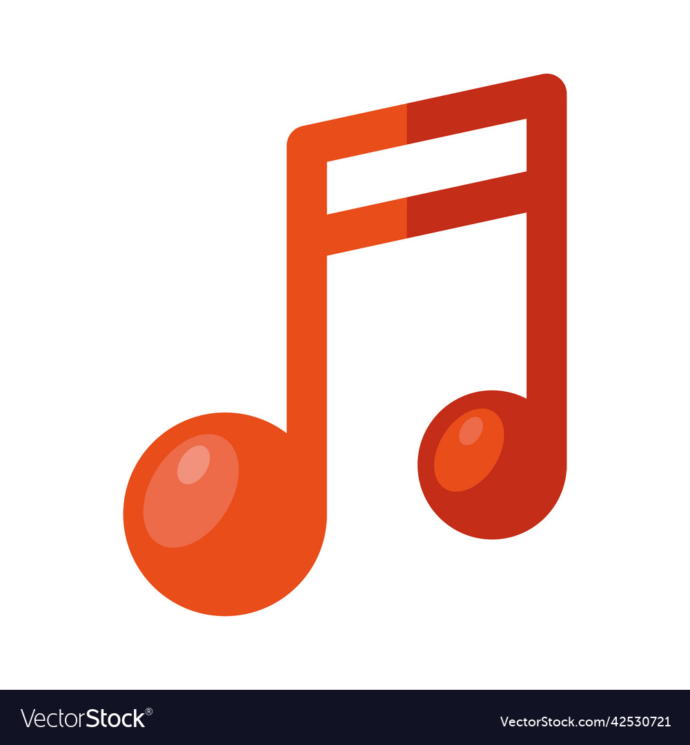 Red music note Royalty Free Vector Image - VectorStock