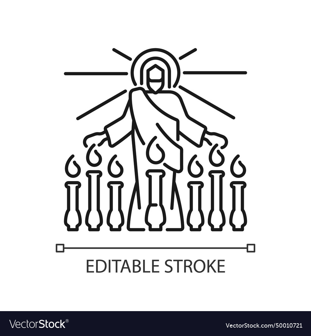 Revelation linear icon Royalty Free Vector Image Revelation linear icon Royalty Free Vector Image