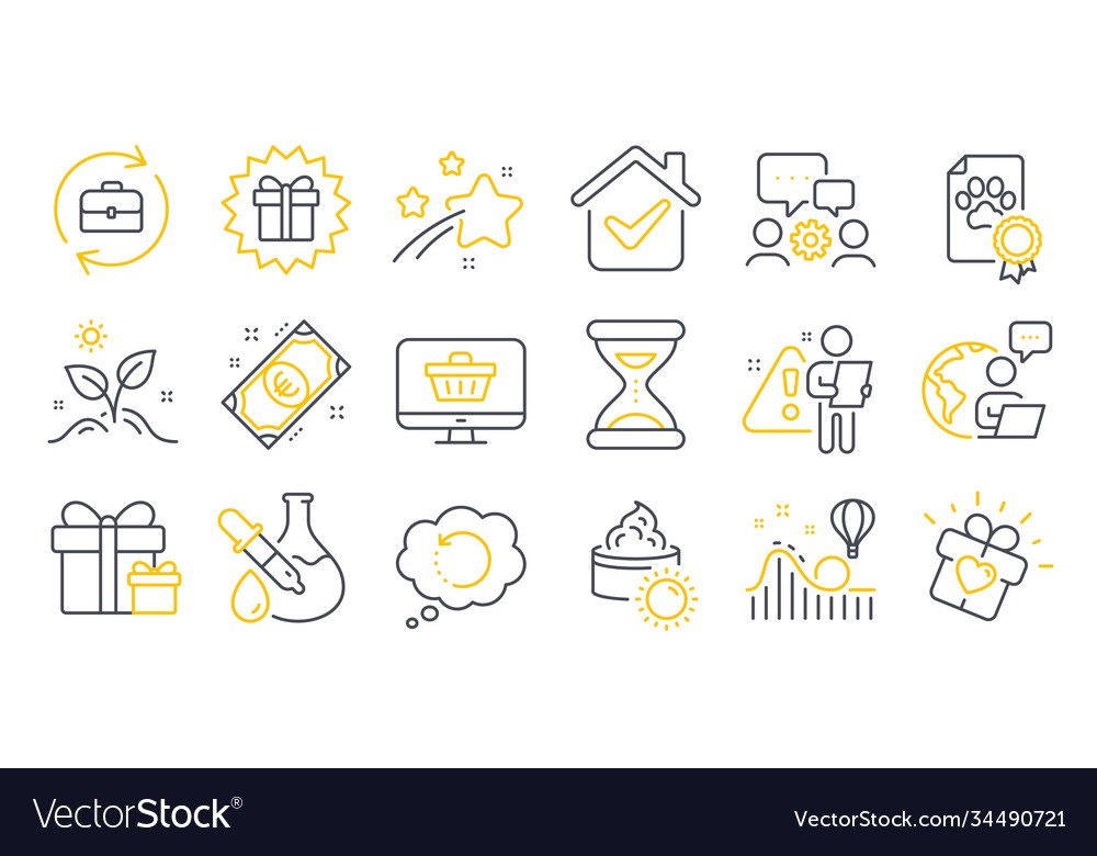 Set business icons such as human resources Vector Image