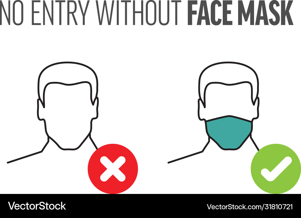 Shop entrance prevention instruction poster Vector Image