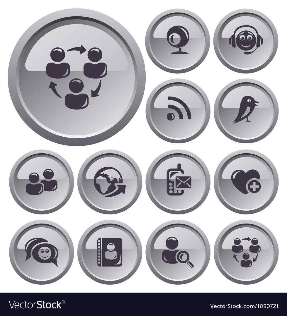 Social network buttons Royalty Free Vector Image