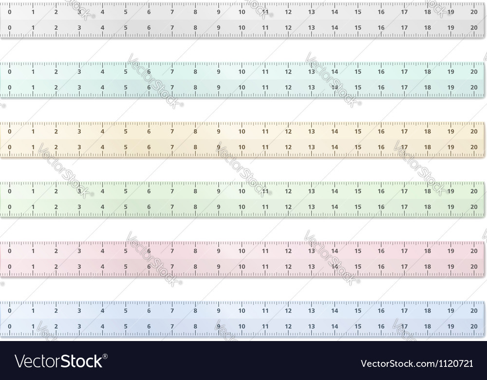 Transparent plastic rulers Royalty Free Vector Image