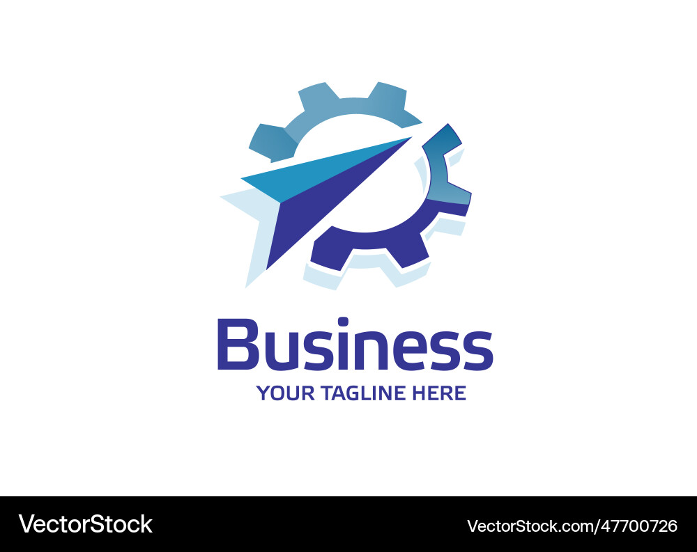 Creative industrial gear and arrow symbol Vector Image