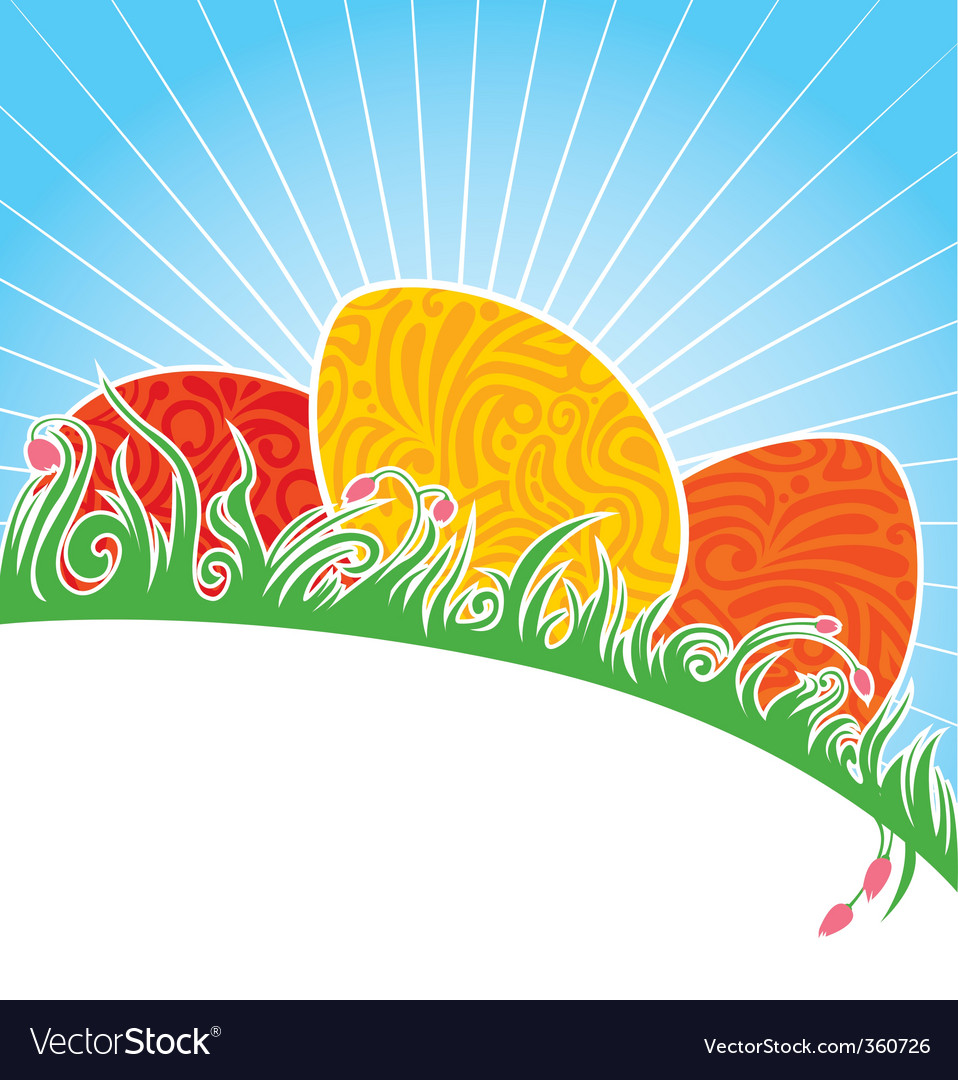 Easer eggs Royalty Free Vector Image - VectorStock