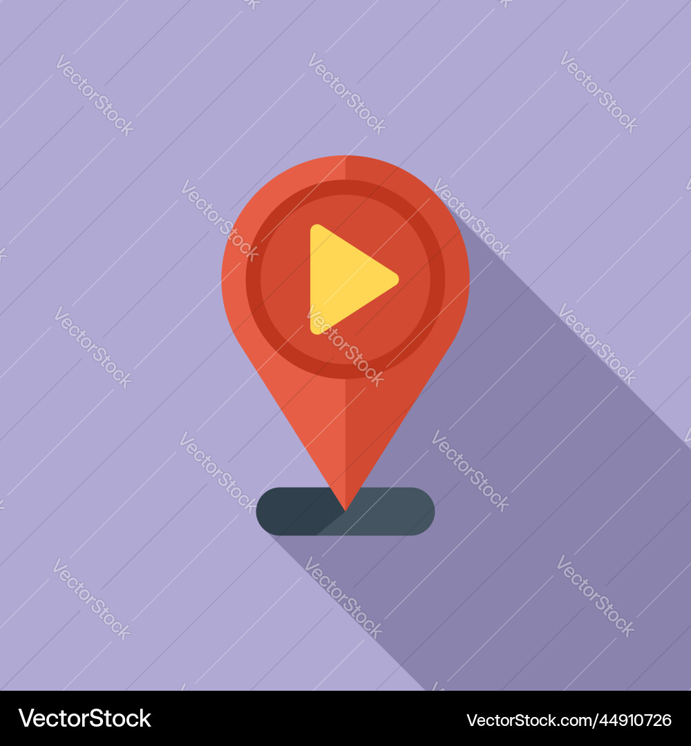 Edit location movie icon flat video Royalty Free Vector