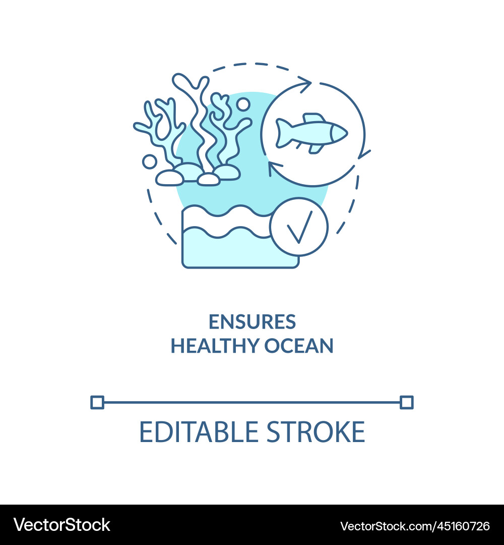 Ensures healthy ocean turquoise concept icon Vector Image
