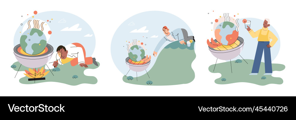 Global warming high temperature and hot weather Vector Image