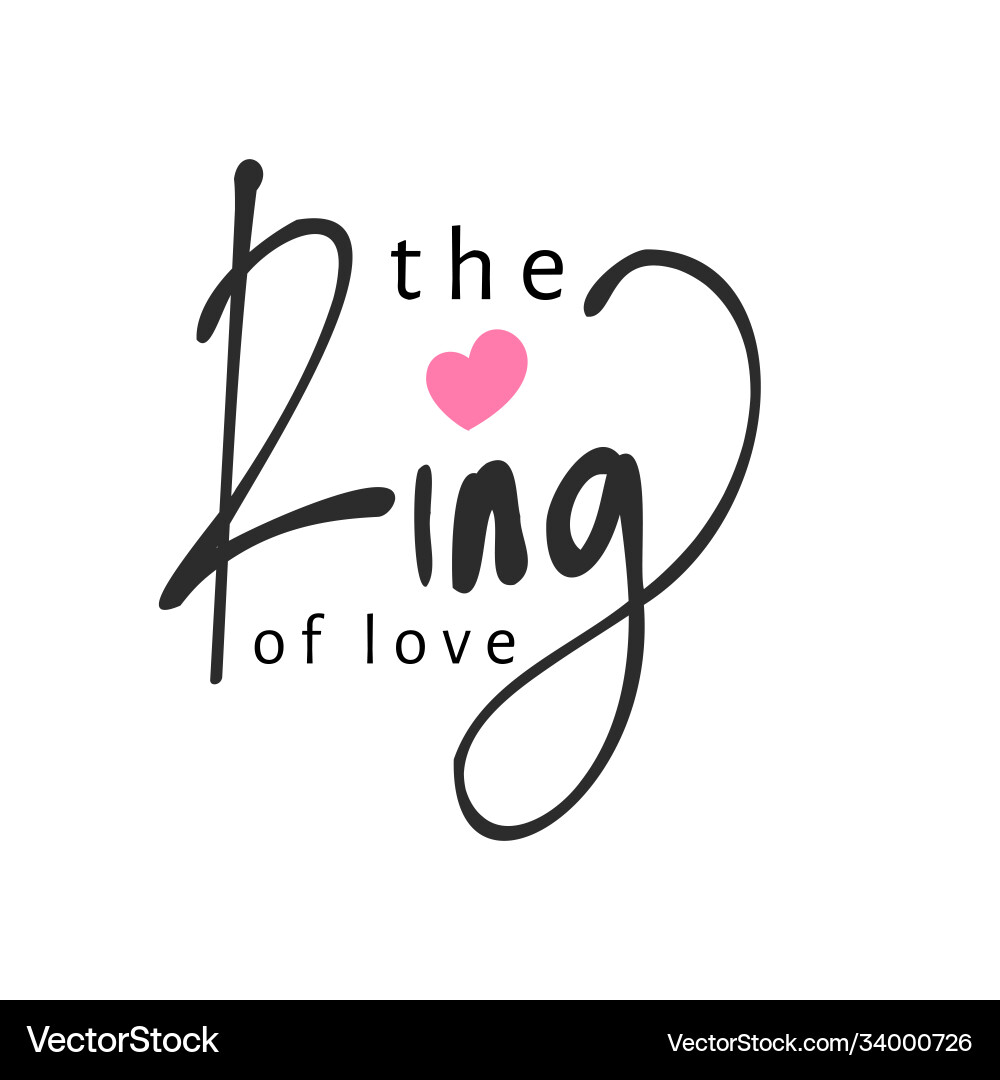 Hand lettering logo about wedding ring Royalty Free Vector
