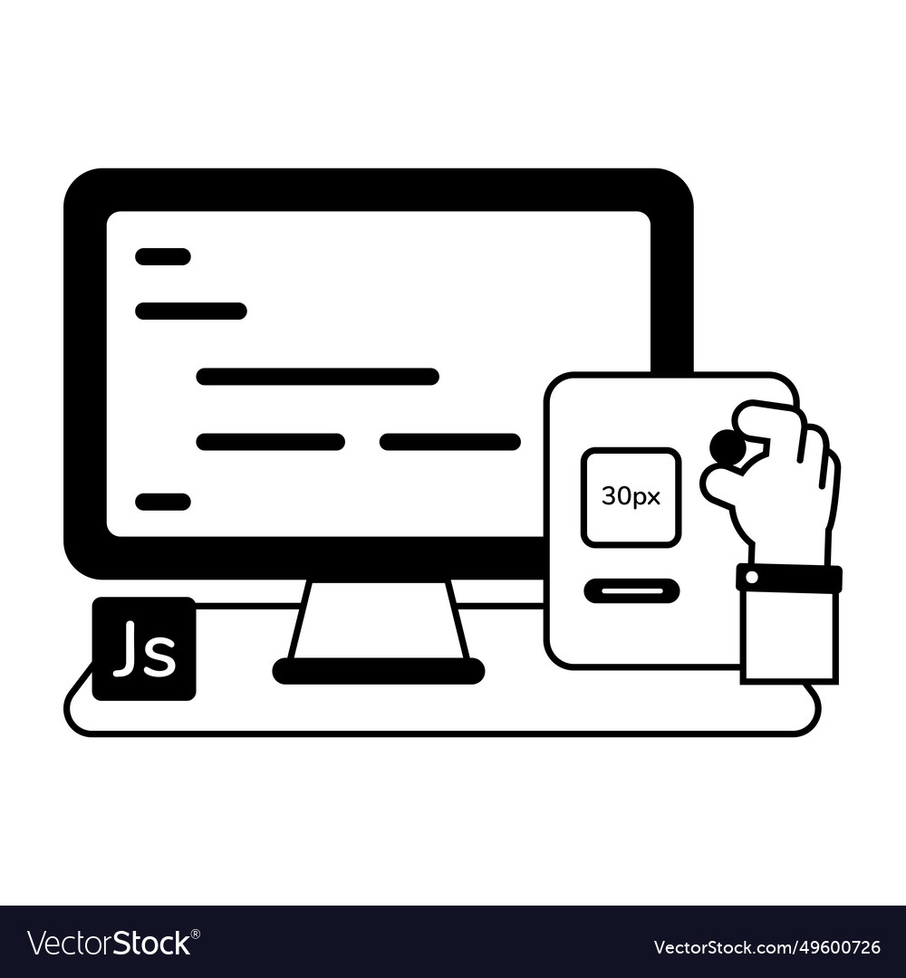 Js Scripting Royalty Free Vector Image Vectorstock