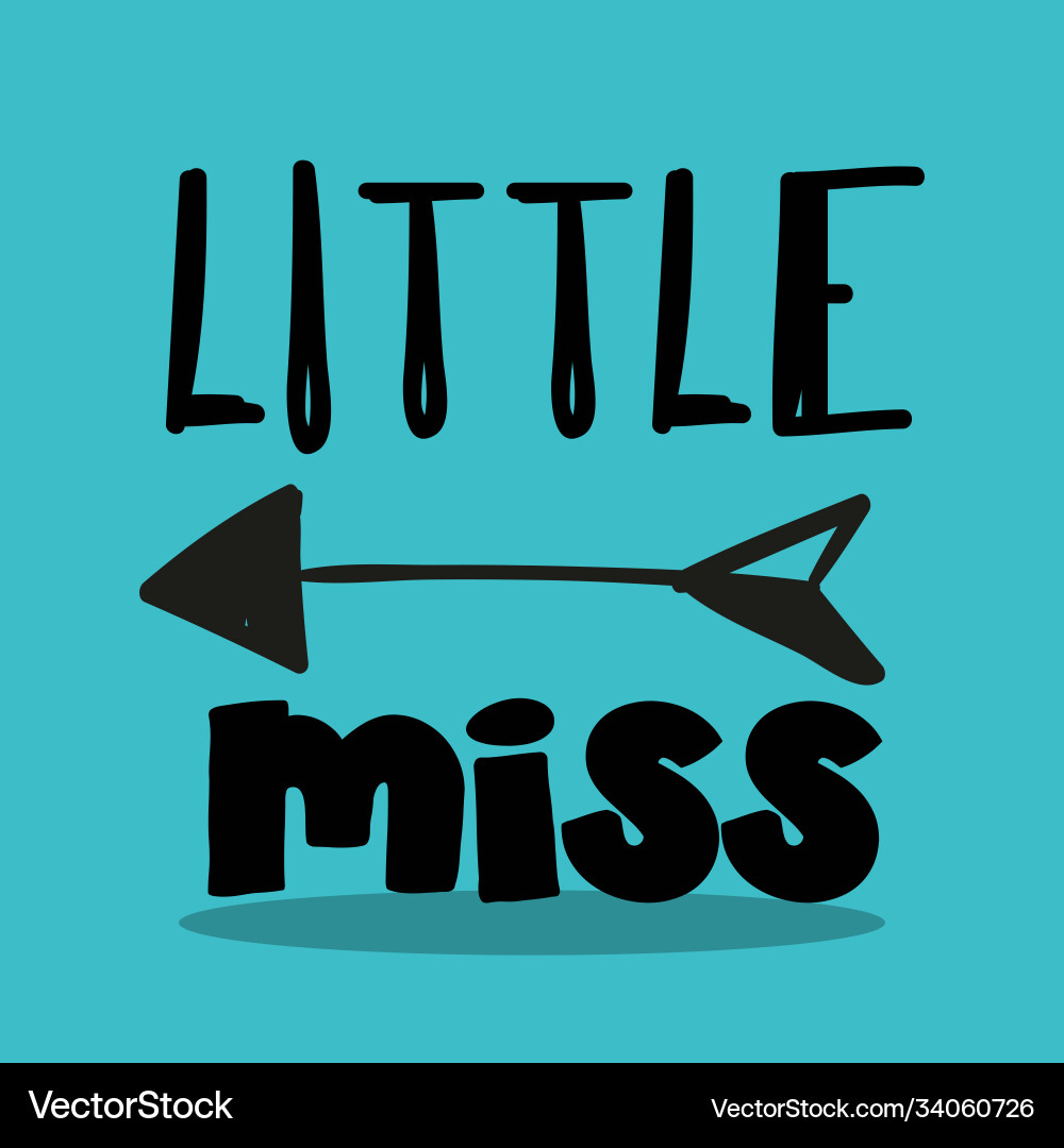 Little lady word miss 05 Royalty Free Vector Image