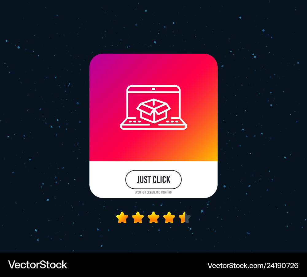 Online delivery line icon parcel tracking sign Vector Image