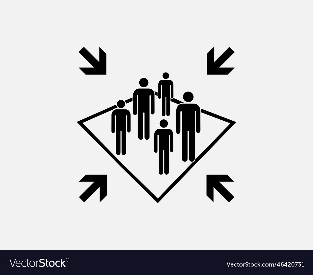Assembly point icon Royalty Free Vector Image - VectorStock
