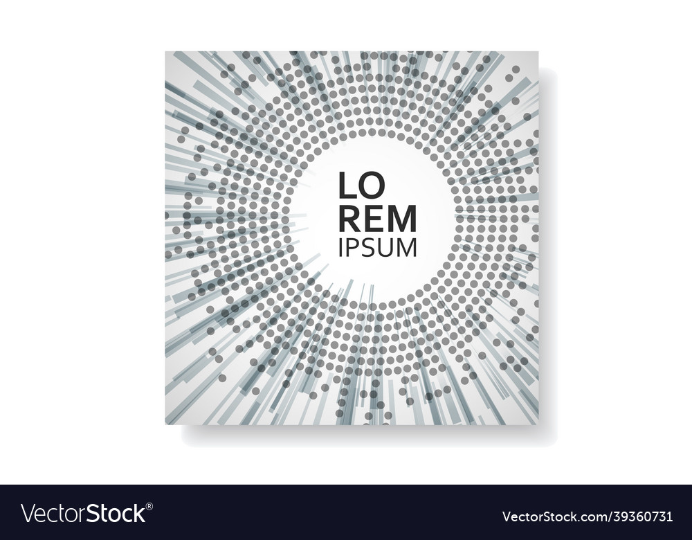 Brochure Template With Halftone Design Annual Vector Image